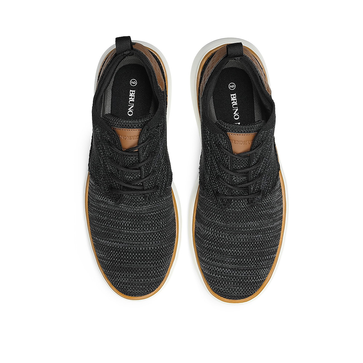 Bruno Marc Mens Mesh Fabric Fashion Sneakers Casual Oxfords Lightweight Breathable Versatile Walking Shoes, Black/Grey - 11 (Zero-01)