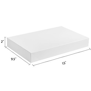 SUNCOLOR 12 Pack 15" White Large Gift Boxes With Lids For Clothes Presents