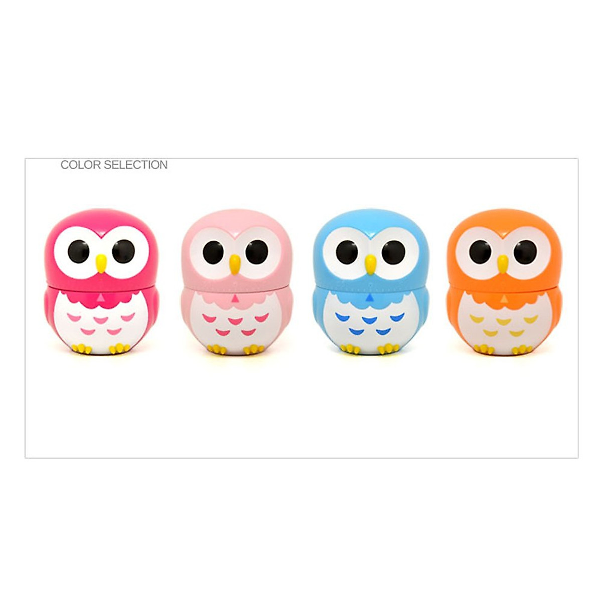 Golandstar Cute Cartoon Owl Timers Mini Size 60 Minutes Mechanical Kitchen Cooking Timer Clock Loud Alarm Counters Manual Timer (Orange)
