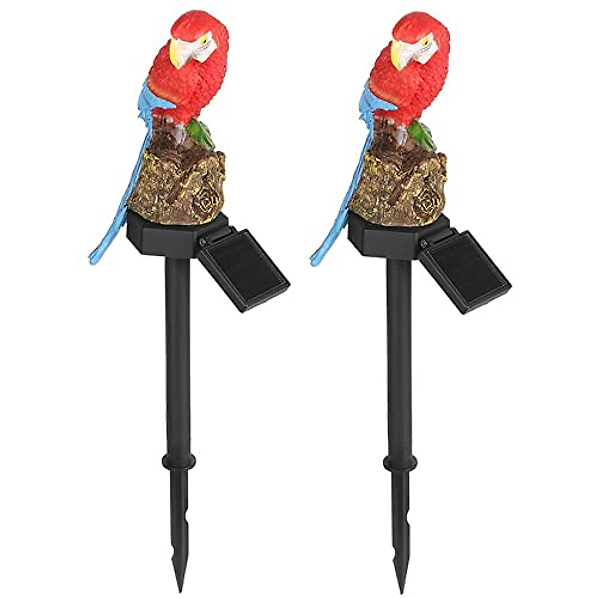 HUADA LED Solar Light Simulation Parrot Lamp Outdoor Waterproof Garden Lawn Stakes Light Fit for Home Courtyard Decoration