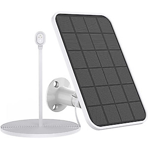 for Arlo Go 2 Solar Panel Charger for Pro 4 Camera, Pro 3 Spotlight, Pro 4XL, Pro 5S 2K, Ultra 2, Ultra, 13FT Magnetic Charging Cable, 360° Adjustable Mount, Weather Resistant(White)