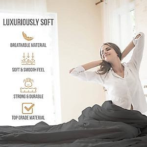 Abeero Home California King Sheet Sets - Luxury Hotel Bed Sheets - Soft Cooling Sheets with Elastic Corner Straps - Deep Pockets Microfiber - Bedding Sheets & Pillowcases -4 PC (Cal King Size, Gray)