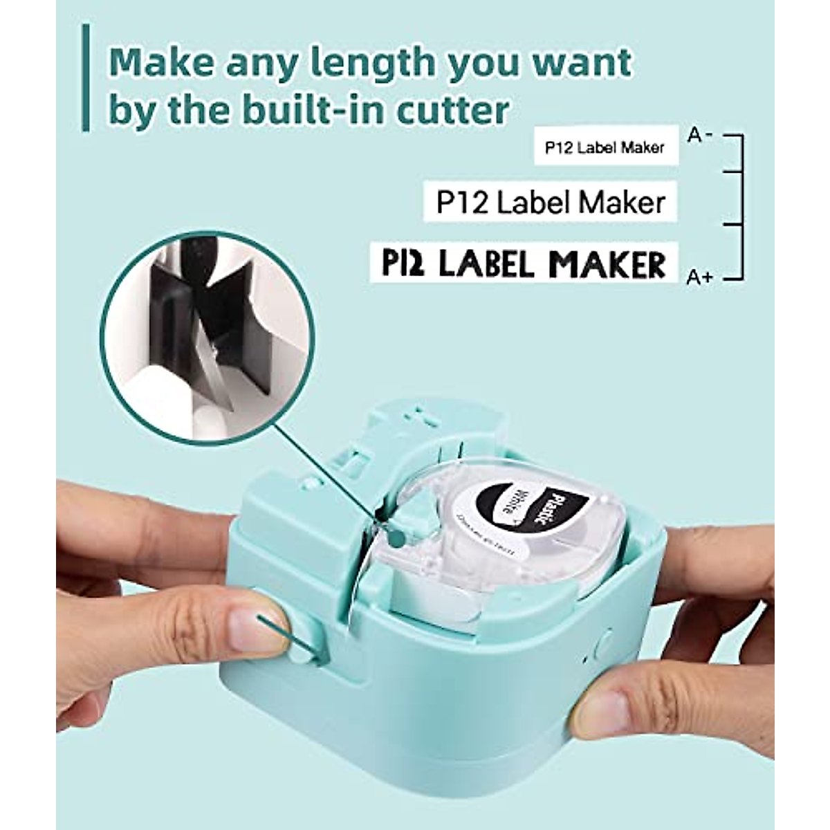 Phomemo P12 PRO Portable Label Maker Machine with Tape, Wireless Bluetooth Labeler, Home, Kitchen, Office, and Storage Organizer, Rechargeable, Custom, Label Maker Available in Multiple Templates Icon