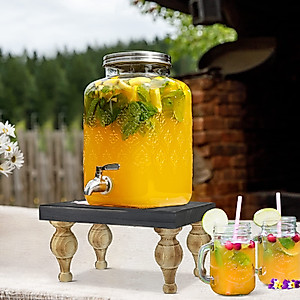 Ameuphercy Decorative Tray Riser Display Stand for Coffee Bar Table Decor Rustic Centerpiece Tray Counter Organizer for Kitchen Farmhouse Pedestal Stand Farmhouse