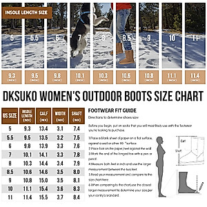 DKSUKO Women's Classic Waterproof Snow Boots Winter Boots (9 B(M) US, Black)