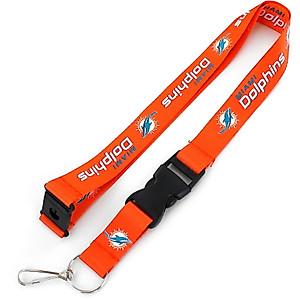 Aminco NFL Miami Dolphins Team Lanyard, Orange