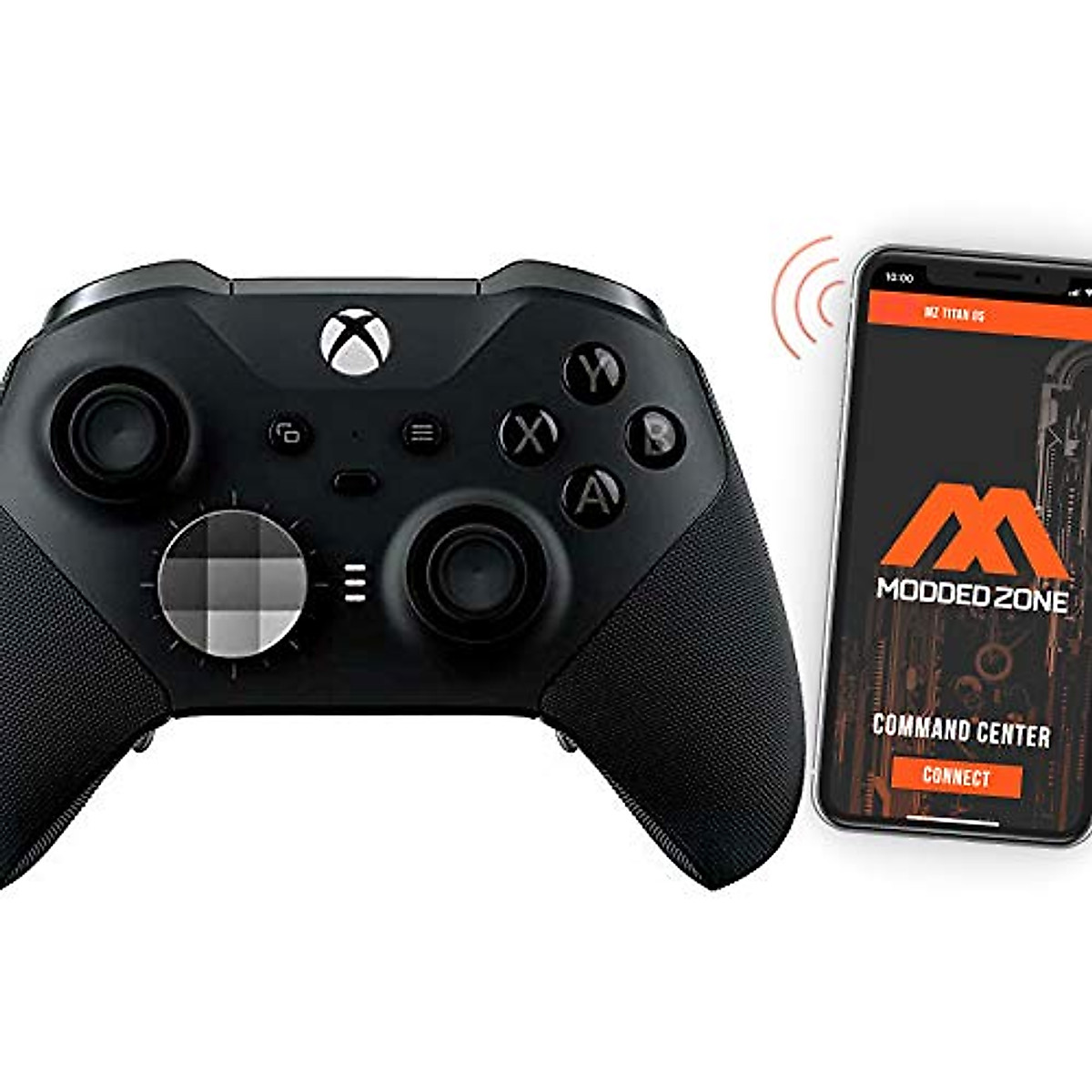 MODDEDZONE Custom MODDED controller Wireless Compatible with Xbox ONE Elite Series 2 and PC - With Smart Mods - Best For FPS Games - Handcrafted by Experts in USA with Unique Design - Black