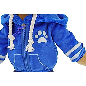 Playtime by Eimmie Plushible Rag Doll Dog - Soft Dolls for Baby Boy, Girls, Toddler & Infants - Stuffed Animal Rag Doll Plush Toys- Washable Fabric - Sensory Toys - 14 Inch Stuffed Dog with Clothes