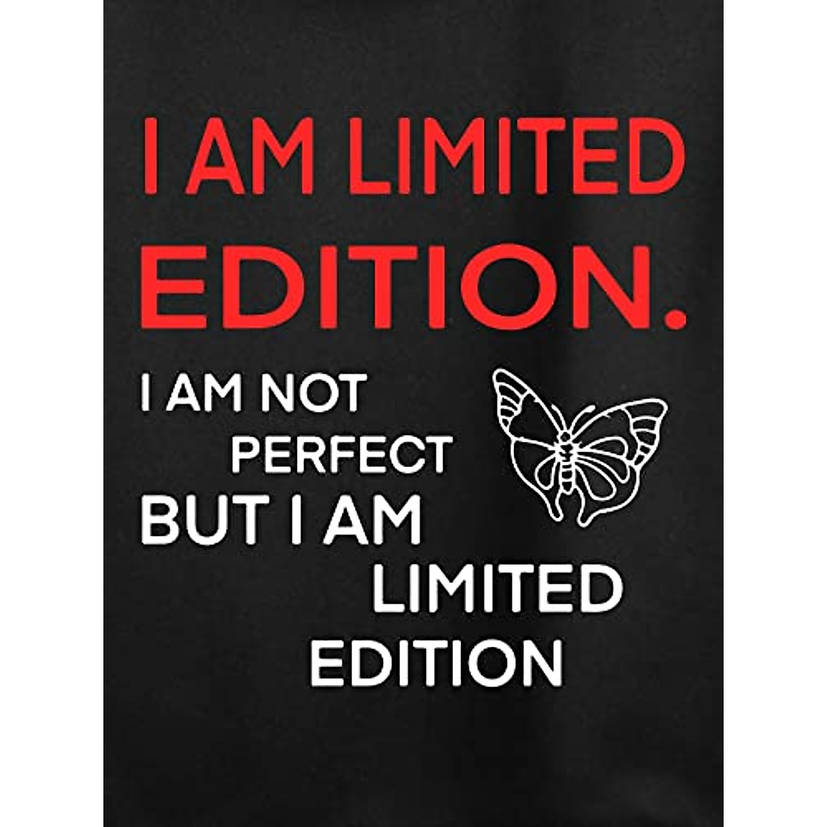 WDIRARA Women's Skeleton Print Drawstring Thermal Lined Hoodie Drop Shoulder Pocket Sweatshirt Black Letter and Butterfly Print XL