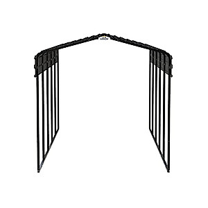 Arrow Carports Galvanized Steel Carport, Compact Car Metal Carport Kit, 10' x 24' x 9', Charcoal