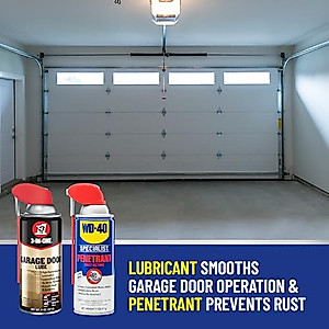 WD-40 Specialist Penetrant & 3-IN-ONE Garage Door Lube Combo Pack, Smart Straw Sprays 2 Ways, Fast-acting penetrant, Quick-drying garage lubricant, Penetrant and Garage Door Lube 11oz cans (Pack of 2)