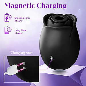 Rose Sex Toy Adult Toys - Rose Vibrator for Women Sex Toys with 9 Sucking Modes, G Spot Vibrator Adult Sex Toys, Toys for Women's Sex Rose Vibrators Sucker Womens Sex Toys for Woman Female