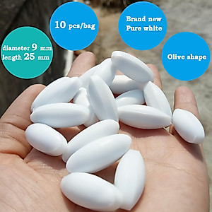 Magnetic Stirrer Stir Bar PTFE Magnetic Mixer Stir Bars (9x25mm, Olive Shape, 10pcs)