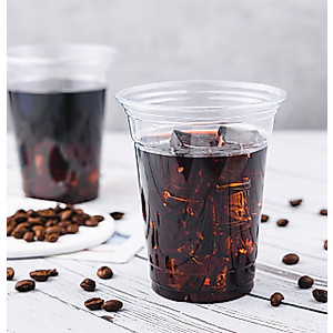 Lullaby 200 Pack Disposable Clear Solo Cups, 12oz Crystal Clear Plastic Cups Bulk, PET Drinking Cup for Water, Juice, Soda, Ice Coffee, Ideal for Party, Wedding and Daily Use