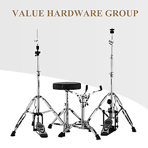 Eastar 4 Drum 2 Cymbal Drum Set for Adults, 18'' Complete Drum Kit for Intermediate Drum Play, Green (EDS-540GN)