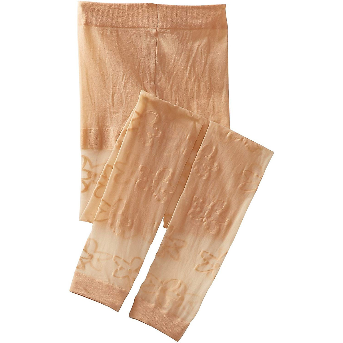 Jefferies Socks Big Girls' Daisy Footless Tight, Nude, 6-8 Years