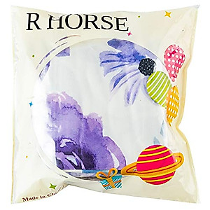 R HORSE Newborn Baby Swaddle Blankets Headband Sets Including 2 Pack of Swaddle Blanket & Headband Floral Pattern Receiving Blankets for Baby Shower Newborn Gift (0-3 Months)