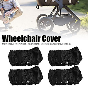 4Pcs Baby Stroller Wheel Cover, Kid Baby Wheelchair Protector Pushchair Wheel Cover Stroller Accessory for Dia 4.7-6.3 Inches(Small (4pcs))
