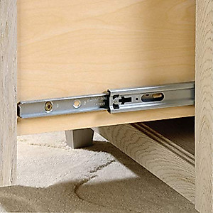 Sauder Edge Water Executive Desk, L: 65.12" x W: 29.53" x H: 29.37", Chalked Chestnut finish