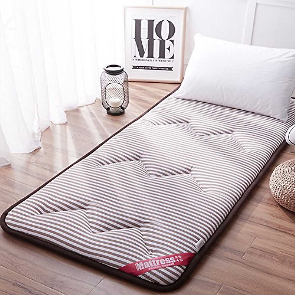 WJH Super Soft Sleep Mattress, Japanese Tatami Futon, Comfortable Thick Single Sleeping Pad Student Dormitory Memory Foam-B 120x200cm(47x79inch)