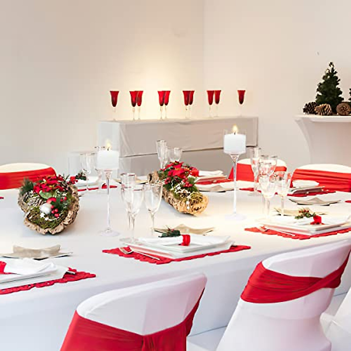 HOSVOT Set of 72 White Votive Candles for Wedding Party Birthday Holiday, 8 Hour Hand Poured Unscented Bulk Candles for Celebrations and Home Decoration