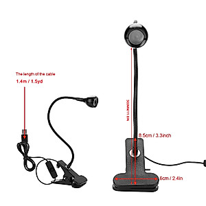 GOWENIC LED UV Lamp, USB Portable UV Glue Curing Lamp Gooseneck Ultraviolet Light with Clip for Gel Nail, Repairing Phones,Fluorescent Agent Detection,Fluorescent Banknote,Blacklight Party
