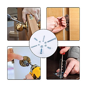 Maexxna 100pcs Nut & Bolt Assortment Sets, Metric Machine Screws Set, Philips&Slot Panhead, Zinc Planted M3 M4 M5 M6, 4 Kinds of Diameter and 6 Kinds of Length