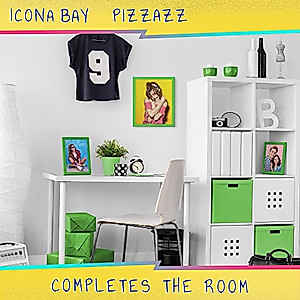 Icona Bay 4x6 Picture Frames (Green, 3 Pack), Colored Solid Wood Scandinavian Style Frames for Photo, Pizzazz Collection