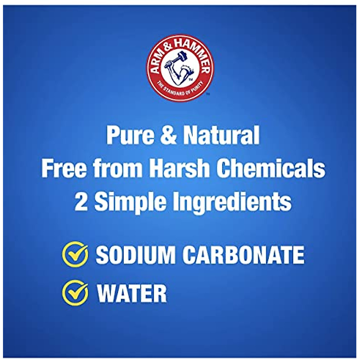 Arm & Hammer Natural Detergent Booster and freshener Super Washing Soda Detergent Booster & Household Cleaner, 55 oz