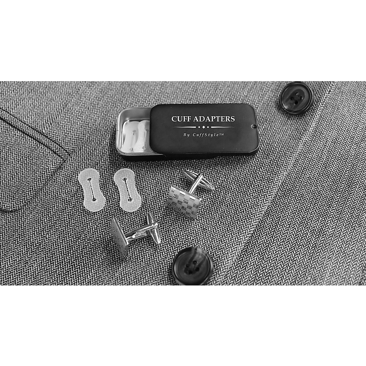 Cufflinks Adapters by CuffStyle for Cufflink worn with Men's Dress Shirts and French Cuff Shirt