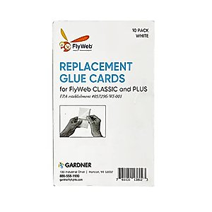 Flyweb Fly Light Glue Boards 1 Pack of 10 Replacement Glue boards for Gardner Flyweb Classic Fly Light and Flyweb Plus - Trap Fruit Flies, Mosquitoes, bugs and other Flying Insects