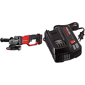 CRAFTSMAN V20 Angle Grinder, Small, 4-1/2-Inch with Fast Charger, Battery Sold Separately (CMCG400B & CMCB104)