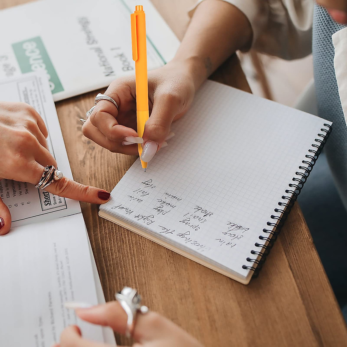 Drawdart 14 Pack Ballpoint Pens,Cute Pens for Note Taking,Pastel Pens Black Ink Medium Point 1.0mm,Retractable Pretty Journaling Pens Office Supplies for Women & Men, Best Gift Pens for Smooth Writing