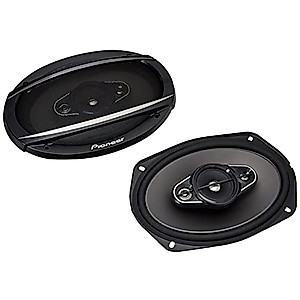 PIONEER TS-A6967S A-Series 6x9 Shallow 4-Way 450 Watts Max Power Black Car Audio Speakers (Pair)