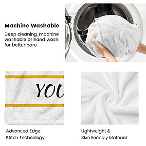 CUSPILO Bee Blanket with Name, Personalized Throw Blanket for Kids Boys, Fuzzy Soft Blanket Microfiber, 40"" x 50""