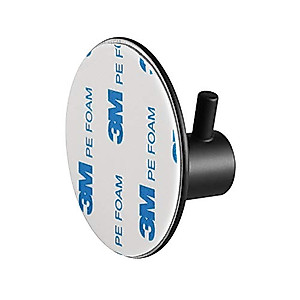 Celbon 4PC Self Adhesive Bath Towel Hook Black Sticky Stainless Steel Robe Hooks Heavy Duty Door Hooks for Bathrooms,Kitchen,Lavatory Closet (4PC, Round Base)