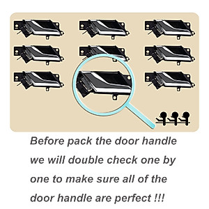 Interior Door Handle Driver-Side Left Front or Rear LH Chrome Replacement For 2012-2015 Chevrolet Captiva Sport, Replacement for 2008-2010 Saturn Vue, Replace 96861998 96660863 20983660 20983673