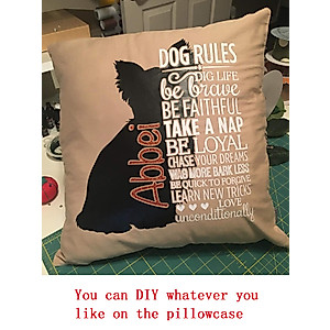 4-Pack 100% Cotton Comfortable Solid Decorative Throw Pillow Case,Thmyo Square Cushion Cover Pillowcase Sublimation Blank Pillow Covers DIY Throw Pillowcase for Sofa Bedroom(24x24 inch/ 60x60cm,Khaki)