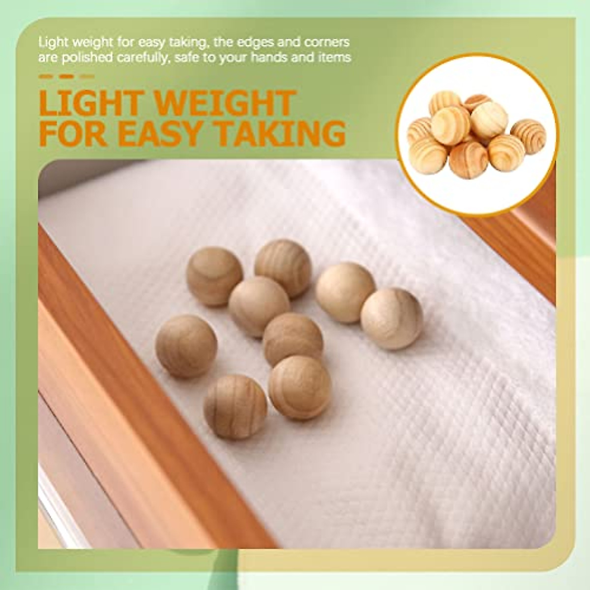 UKCOCO 120 Pcs Natural Camphor Ball Fresh Cinnamomum Camphora Root Neutralizing Odor Camphor Balls Cedar Blocks Closet Deodorizer for Clothes Storage Closets Drawers 1.8cm