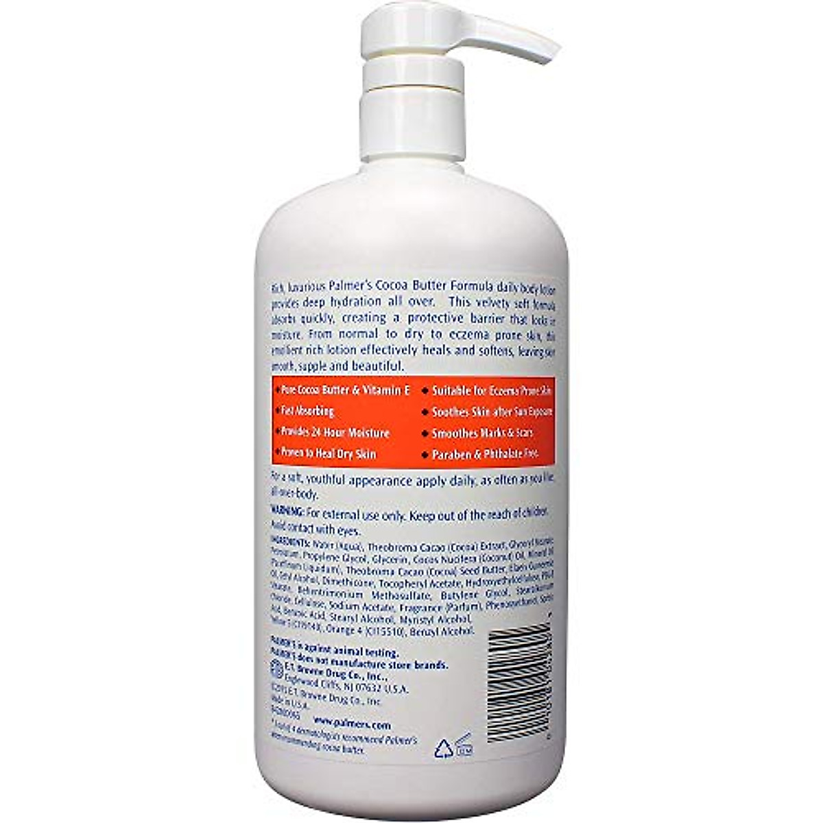 Palmer's Cocoa Butter Formula Daily Skin Therapy Body Lotion, Pump Bottle, 33.8 Ounces (Pack of 2)