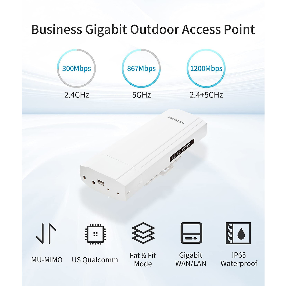 Wireless WiFi Access Point︱Dual Band 2.4GHZ 5GHZ Wave 2.0︱POE Powered Port︱4 x 4 MU-MIMO︱Seamless Roaming for Indoor Wall/Ceiling Mounted