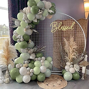 PartyWoo Beryl Green Balloons, 50 pcs 12 Inch Boho Green Balloons, Dusty Green Balloons for Balloon Garland or Balloon Arch as Birthday Decorations, Party Decorations, Wedding Decorations, Green-F32