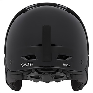 Smith Holt Jr. Snow Helmet – Kids Ski & Snowboard Helmet with Bombshell Construction, Adjustable Fit, Ear Padding & Ventilation – Head Protection for Boys & Girls – Black, Youth Medium