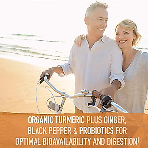Garden of Life Organics Extra Strength Turmeric Inflammatory Response 120 Tablets-100Mg Curcumin (95% Curcuminoids) Black Pepper, Probiotics, Organic Non-GMO Vegan Gluten Free Herbal Supplement