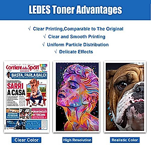 Ledes High Yield 4 Pack TN324 Toner Cartridge Replacement for Konica Minolta TN-324 TN 324 Compatible with Bizhub C258 C308 C368 Printer A8DA130 A8DA230 A8DA330 A8DA430 (28000 Pages, BK, C, M, Y)