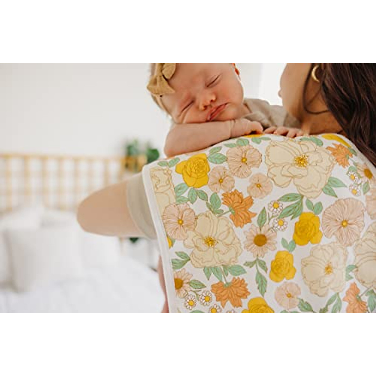 Copper Pearl Baby Burp Cloth Large 21''x10'' Size Premium Absorbent Triple Layer 3-Pack Gift Set Lemon