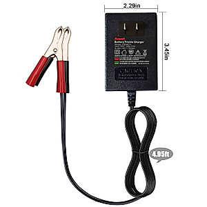 Aowel 750mA Trickle Battery Charger, 12V Fully-Automatic Smart Charger Battery Maintainer for Cars, Motorcycle, ATVs and More