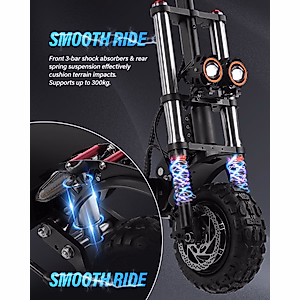 Electric Scooter Adults 50mph Max Speed,5600W 35Ah Dual Motor Electric Scooter with Seat,11" Fat Tire Foldable All-Terrain Electric Scooter Up to 65 Miles Long-Range Max Load 440lb