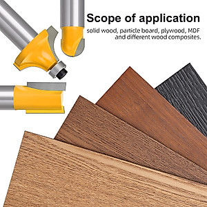 MEIGGTOOL 70PCS 1/2 Inch Shank Router Bit Set Door Window Bites with Tungsten Carbide Tips for Use On Wood, Metal, Plastic