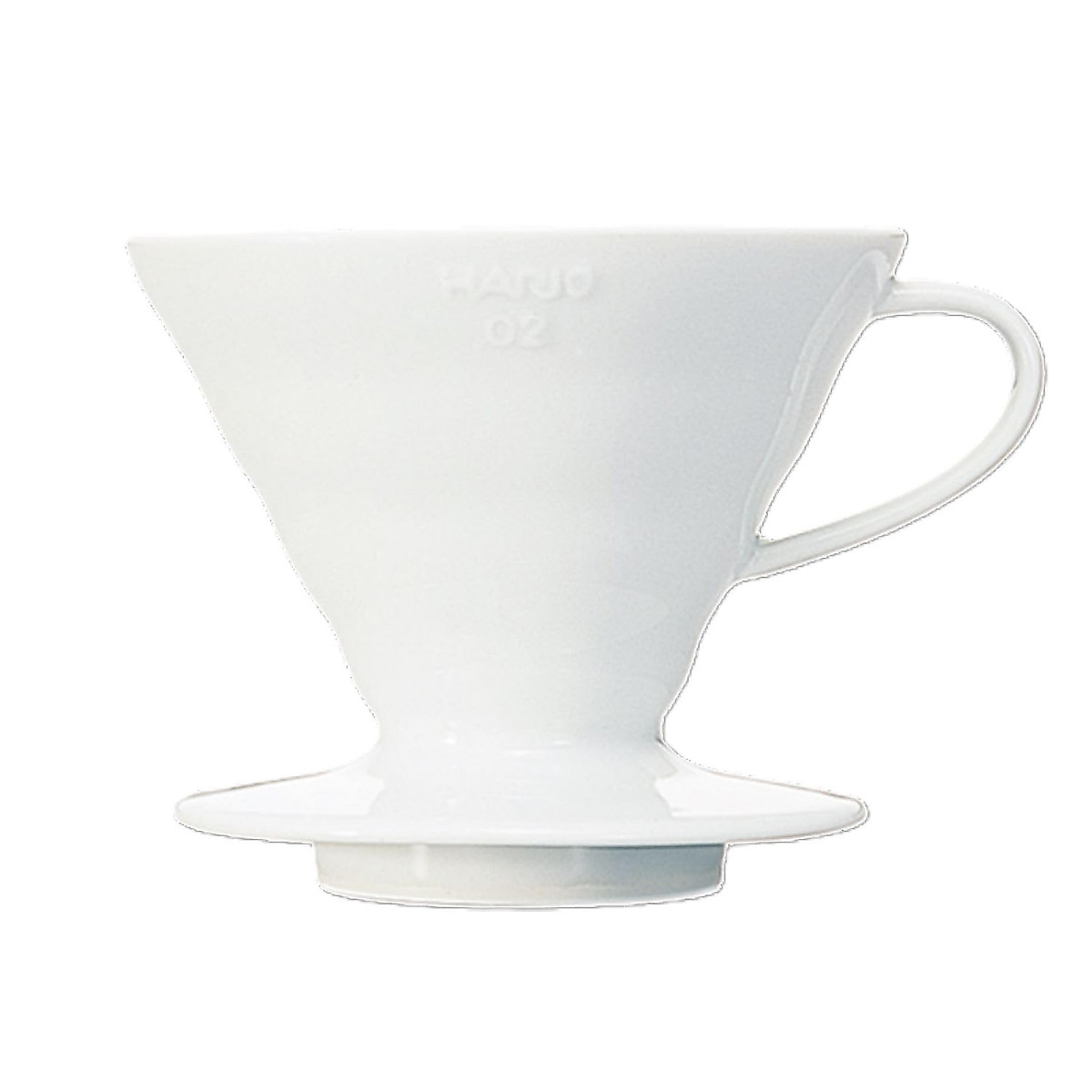 Hario V60 Ceramic Coffee Dripper Pour Over Cone Coffee Maker Size 02, White